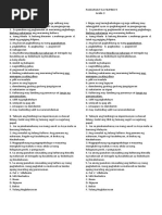 Maikling Pagsusulit SANAYSAY, TULA | PDF