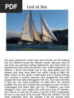 Lost at Sea: A Team Building Exercise | PDF
