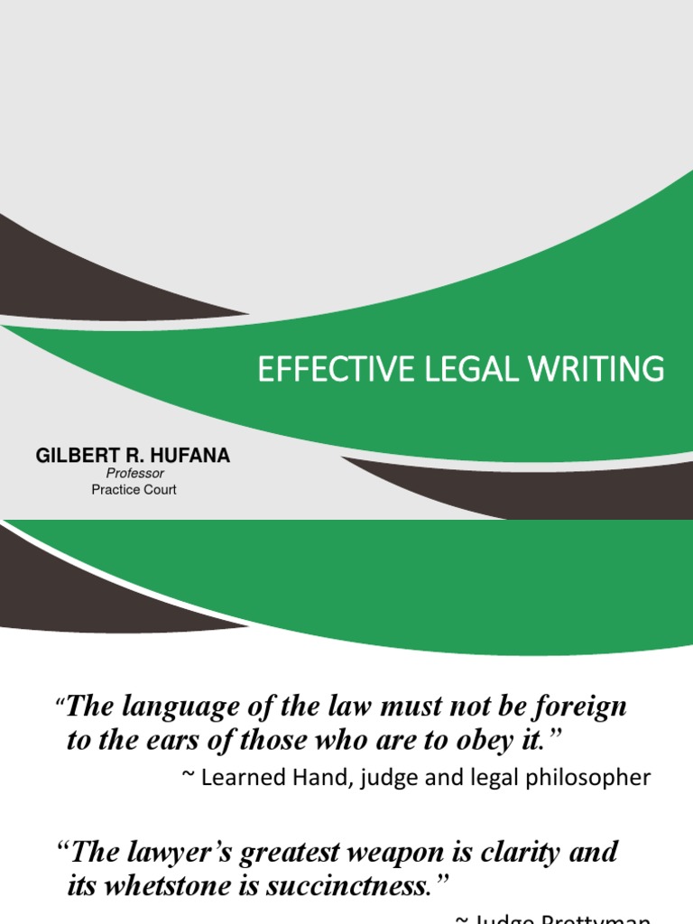 Lecture 02 Effective Legal Writing | PDF | Credit Card | Subject (Grammar)