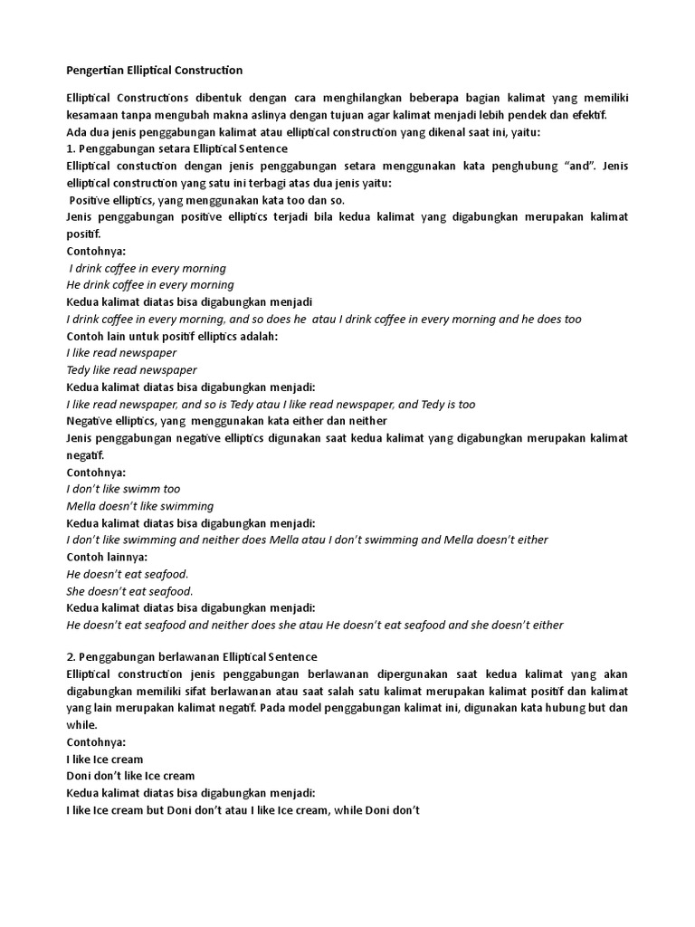 Elliptical Construction | PDF