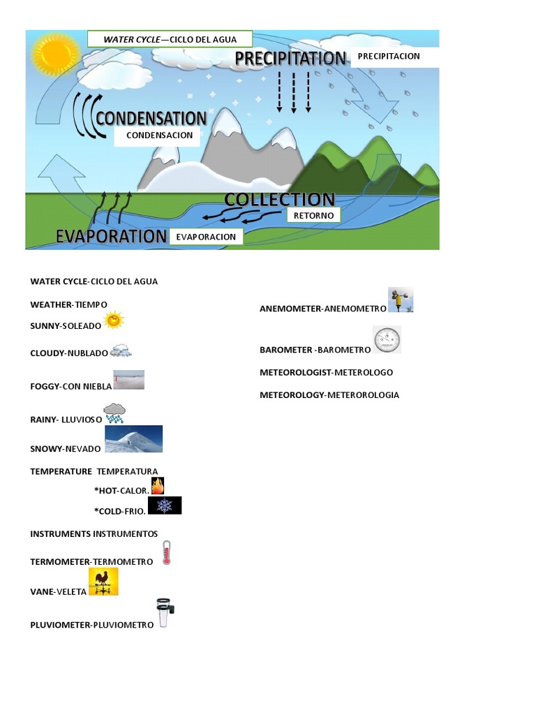 Weather & Water Cycle Glossary | PDF