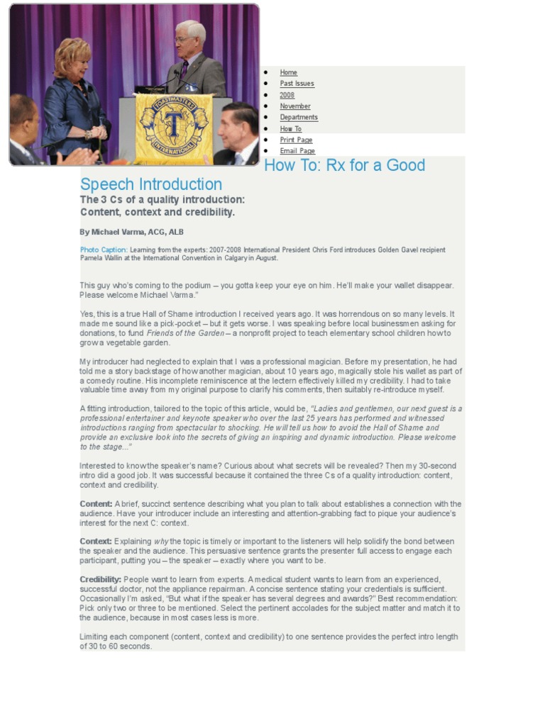 Toastmaster | PDF | Public Speaking | Audience