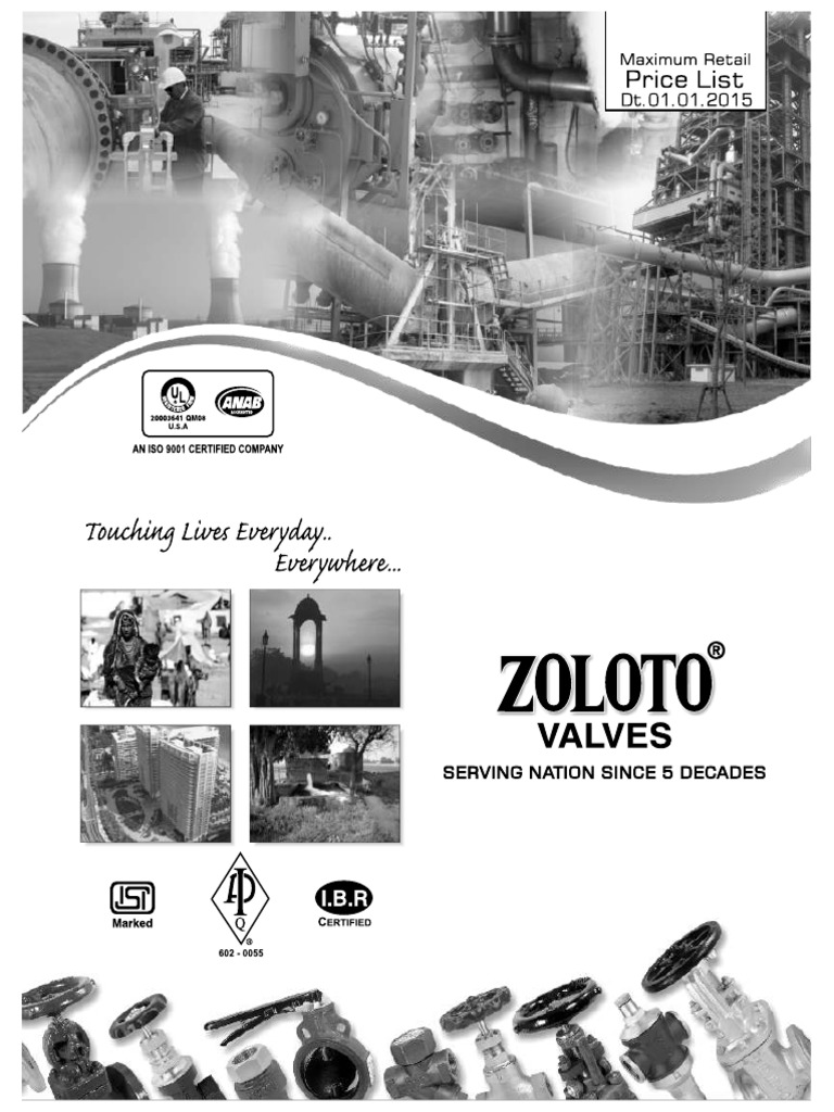 Zoloto Valves Price List | PDF