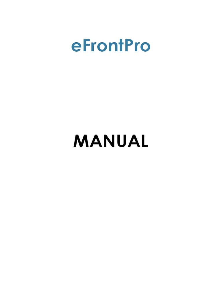 eFrontPro Manual & Features Guide | PDF | Educational Technology | Php