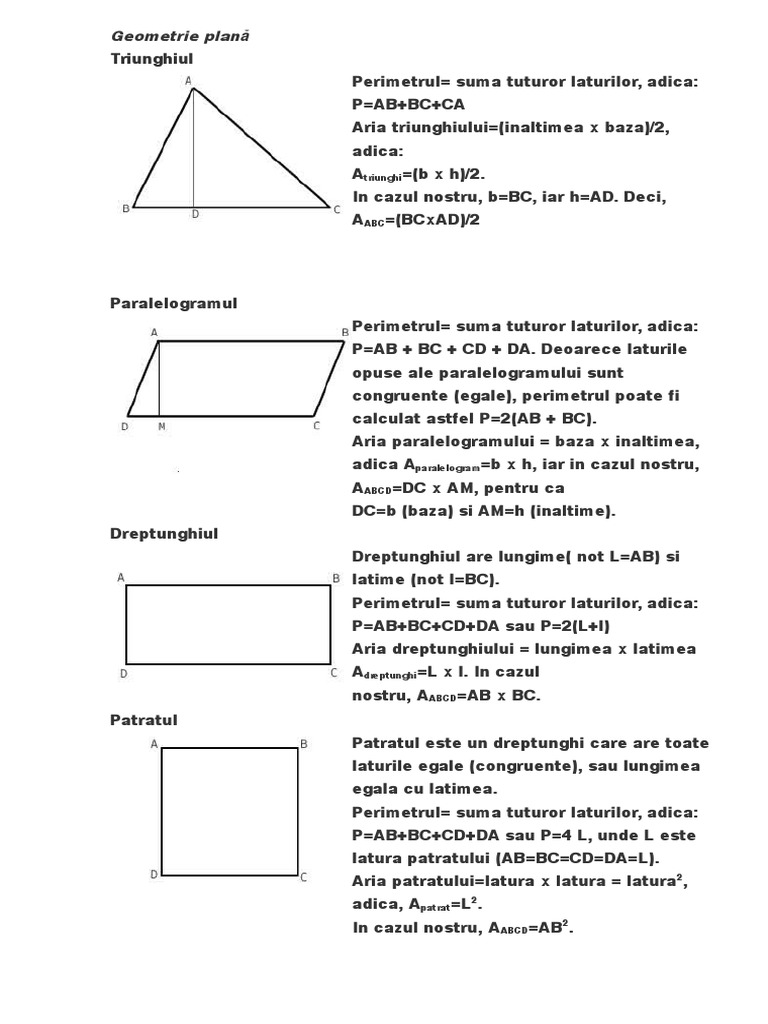 Toate Formulele Matematica | PDF