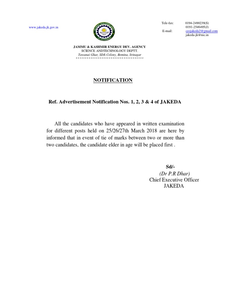 Notification Tie | PDF