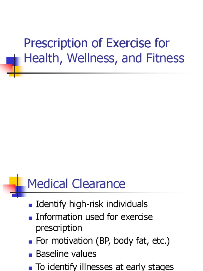 Exercise Prescription Guidelines for Health | PDF | Heart Rate ...
