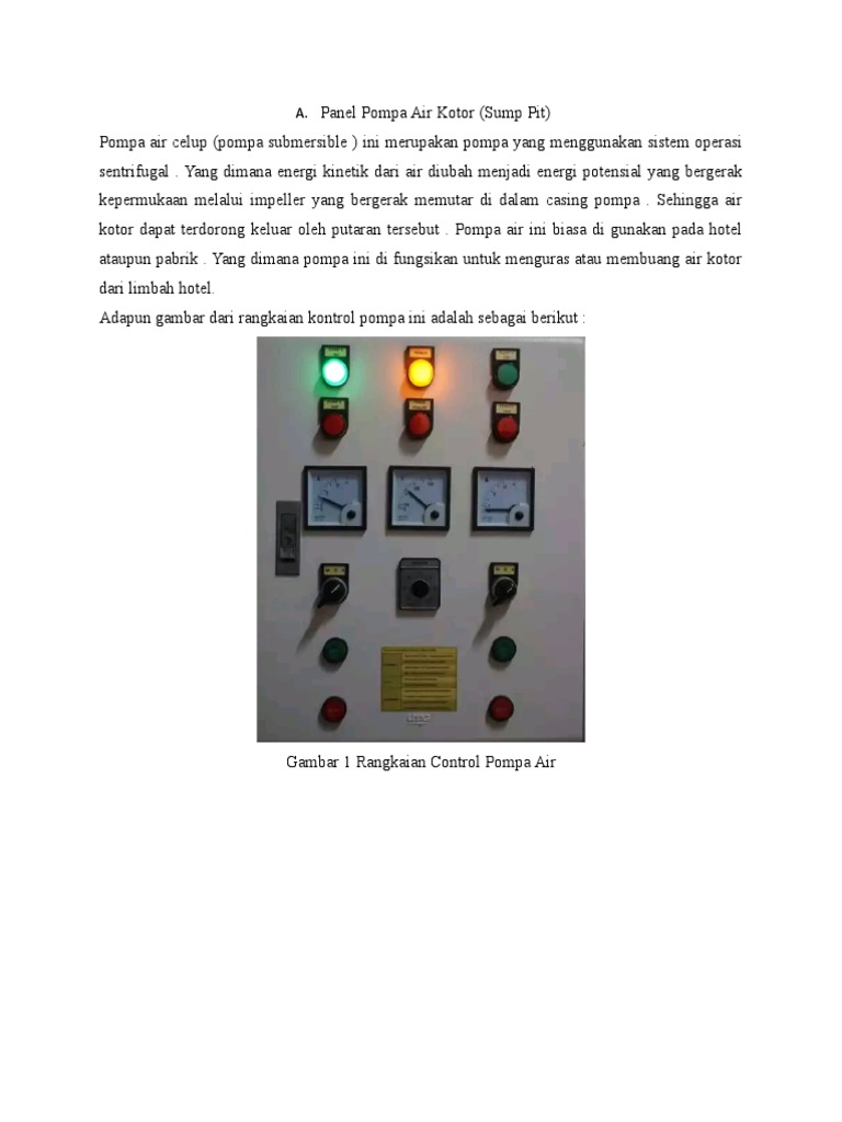 Panel Pompa Air Kotor | PDF