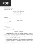 Sample Rejoinder Affidavit | PDF | Affidavit | Government