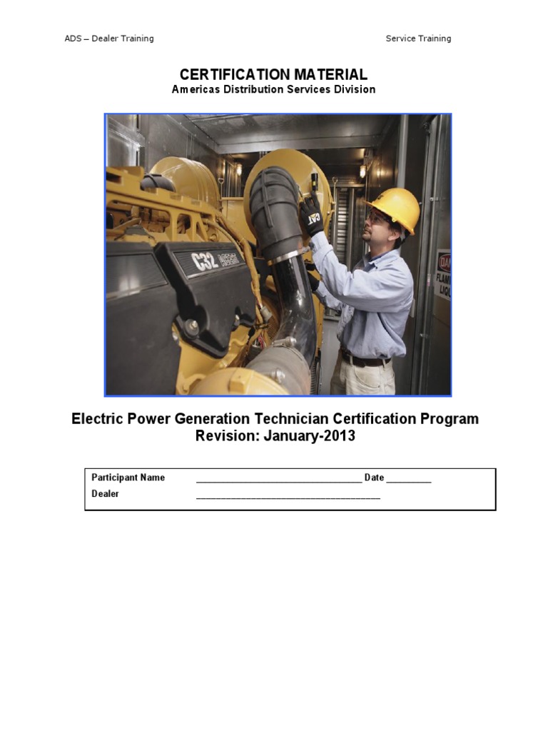Electric Power Generation Training Guide | PDF | Fuel Injection | Sensor
