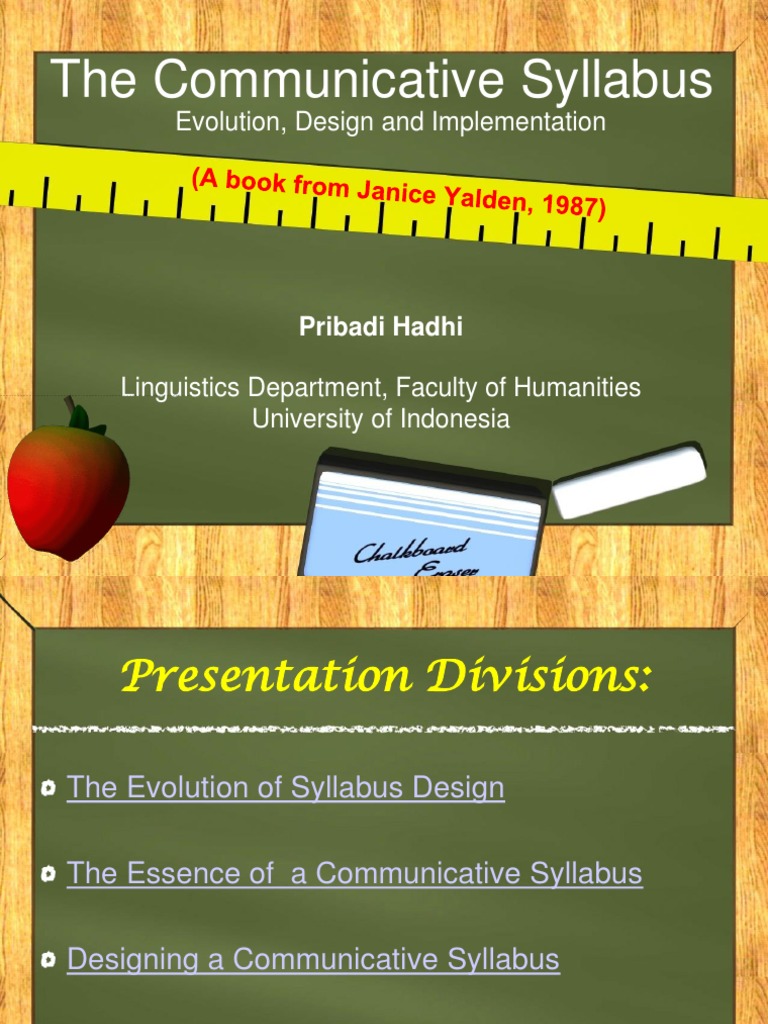 The Communicative Syllabus | PDF | Curriculum | Design