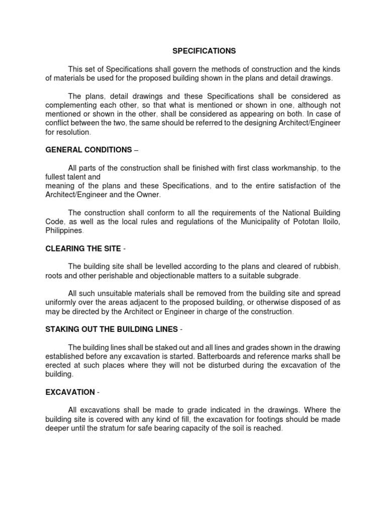 Specifications | PDF | Construction Aggregate | Concrete