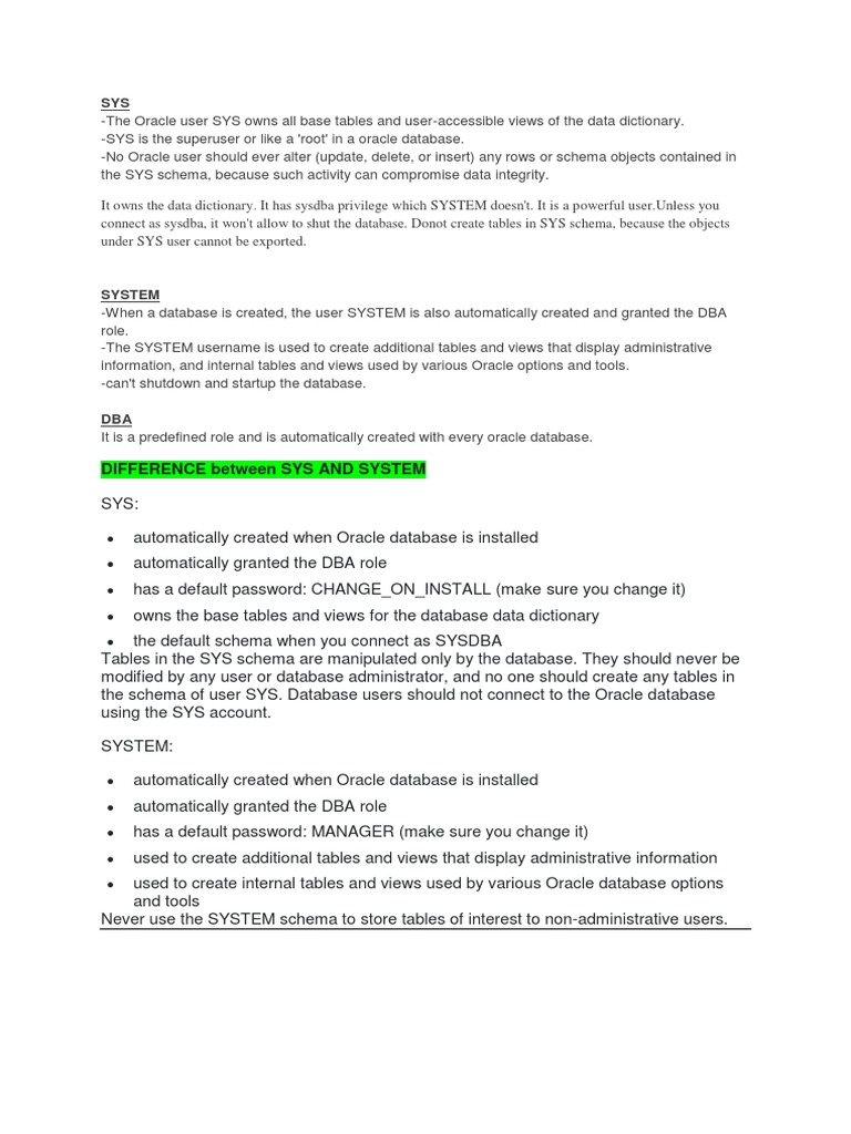 Difference Between Sys and System | PDF