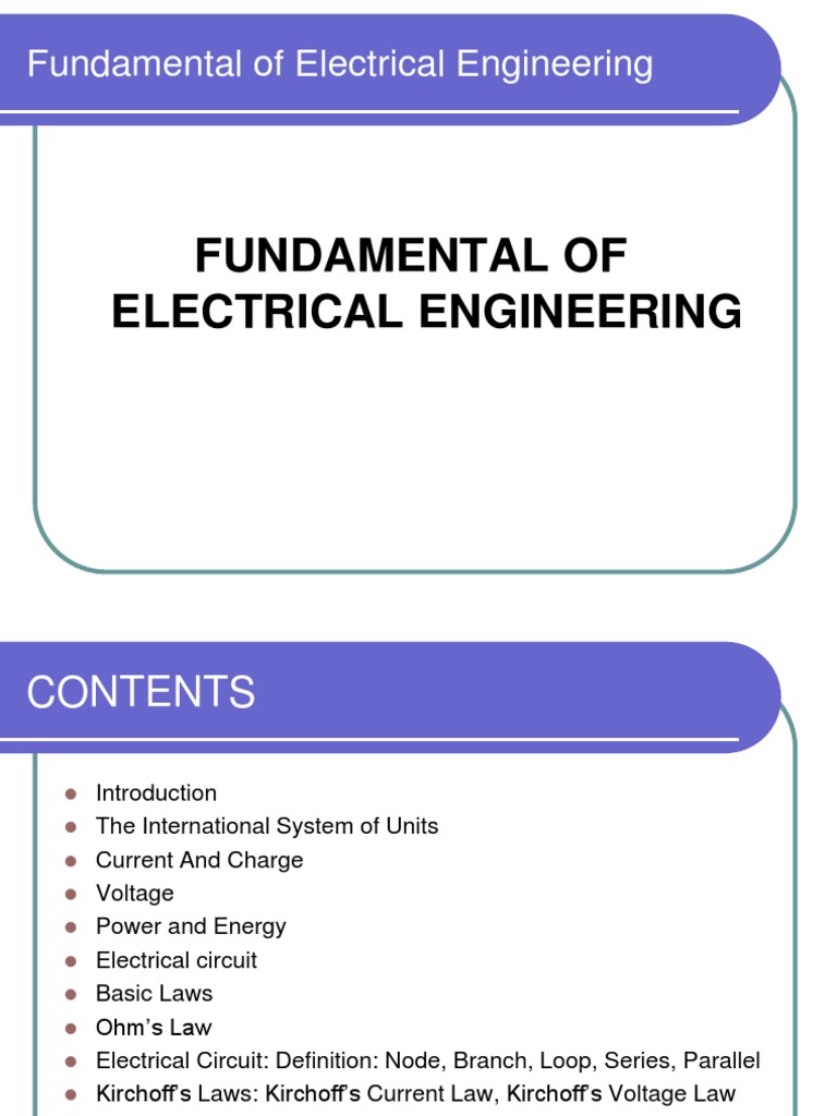 01 Fundamental of Electrical Engineering 20170621 | PDF | Electric ...