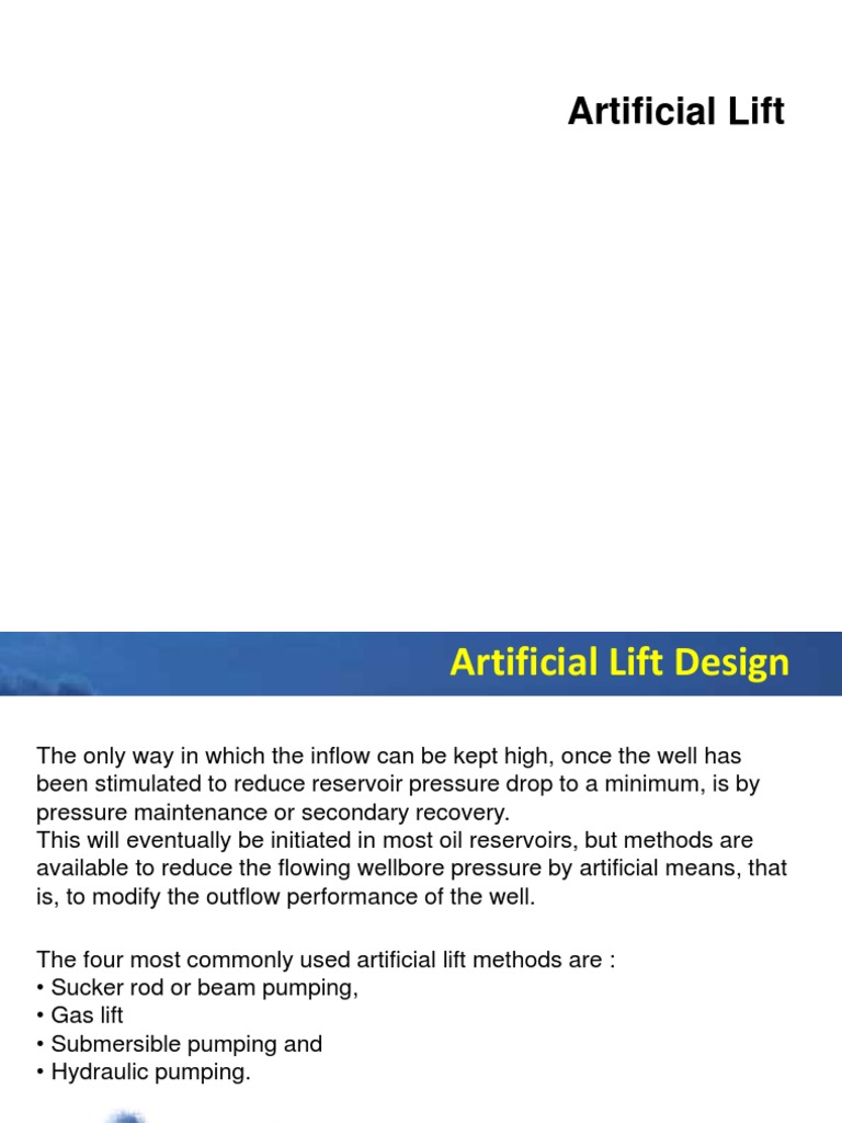 Artificial Lift Design Optimization | PDF | Pump | Lift (Force)