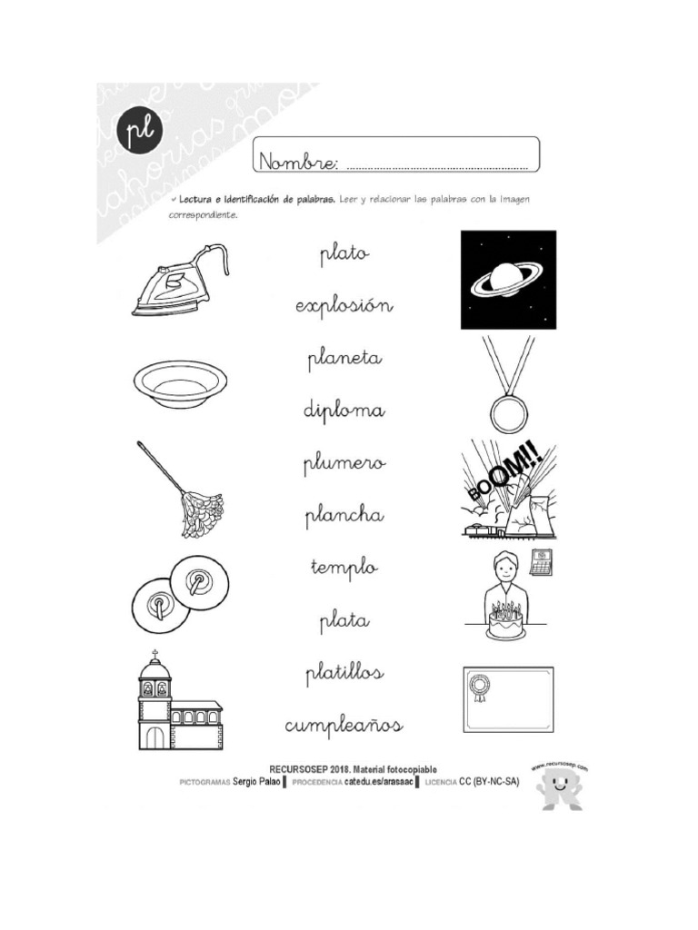 Actividades Pla Ple Pli Plo Plu | PDF