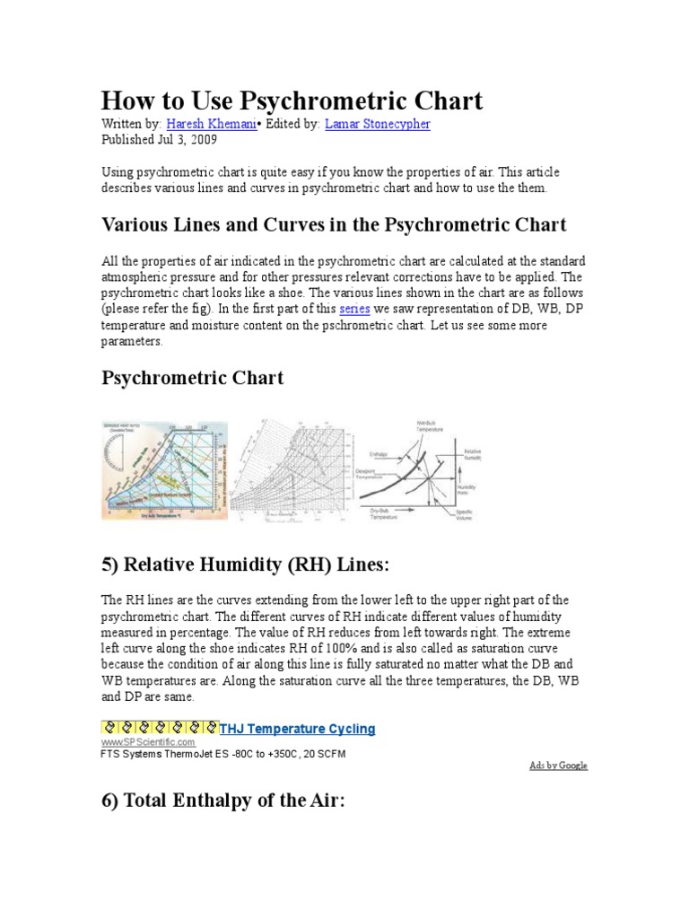How To Use Psychrometric Chart | PDF | Relative Humidity | Engineering ...