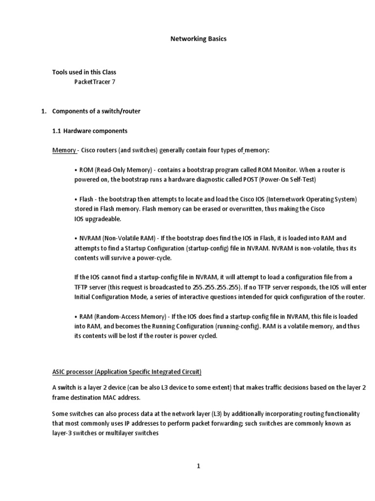 Networking Basics Notes - v2 | PDF | Ip Address | Transmission Control ...