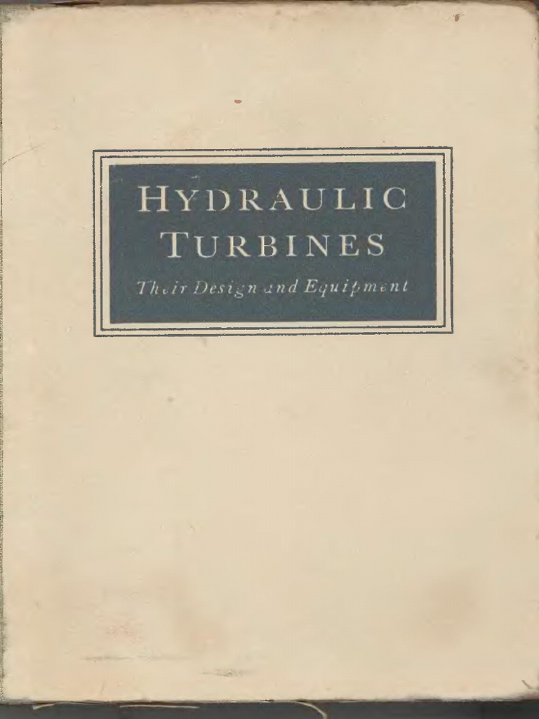 Hydraulic Turbines-Their Design and Equipment - Nechleba | PDF