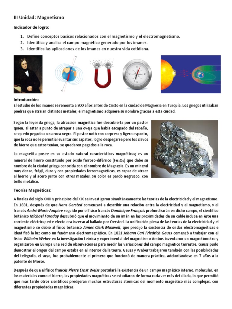Magnetismo: Propiedades y Aplicaciones de los Imanes | PDF | Imán ...