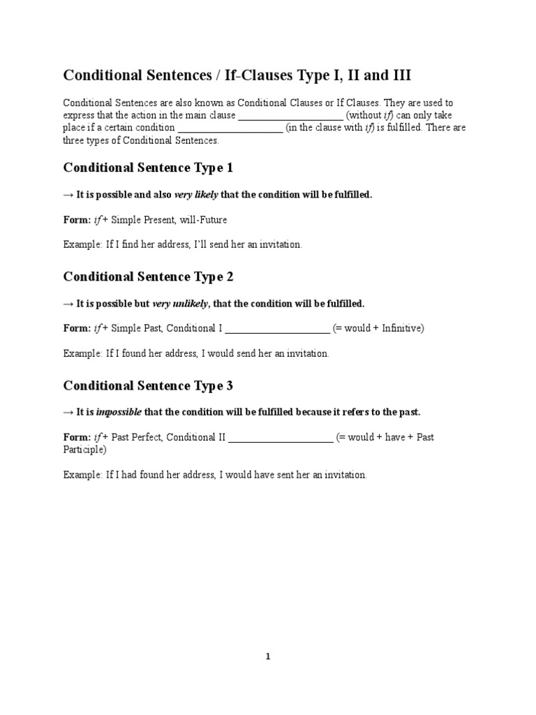 Conditional Sentences | Download Free PDF | Onomastics | Grammar