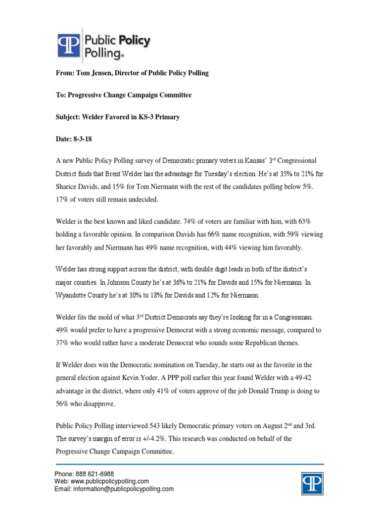 Ks 3 Polling Memo | PDF | Politics