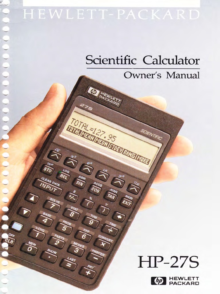 hp27s Manual PDF | PDF | Menu (Computing) | Menu