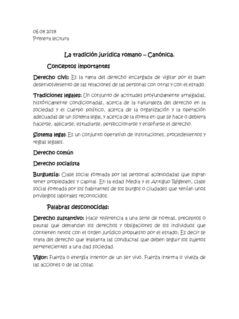 La Tradición Jurídica Romano Canonica | PDF | Ley romana | Nación
