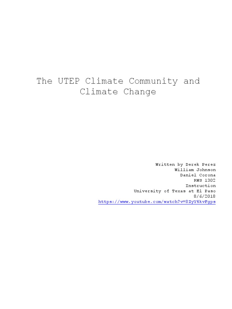 Climate Change Script | PDF | Screenplay | El Paso