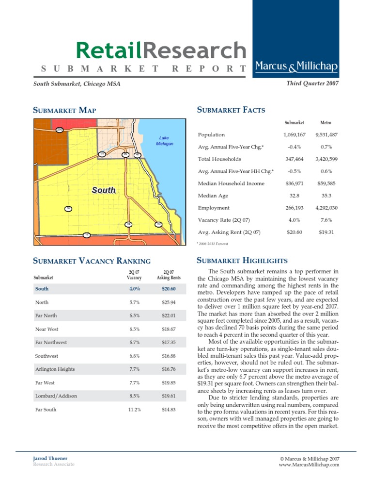 Chicago - South Submarket - Retail - 7/1/2007 | PDF | Economies | Business