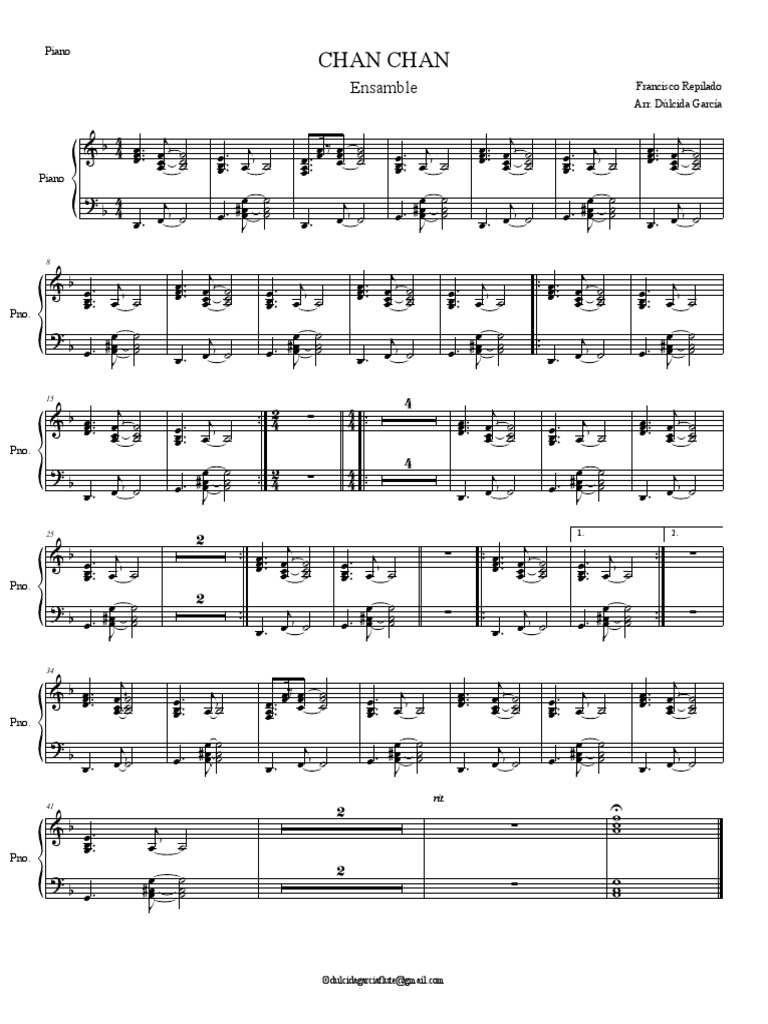 Chan Chan Nueva - Pianopdf | PDF