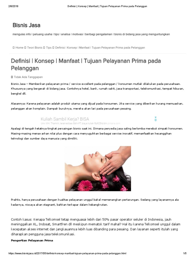 Definisi - Konsep - Manfaat - Tujuan Pelayanan Prima Pada Pelanggan ...