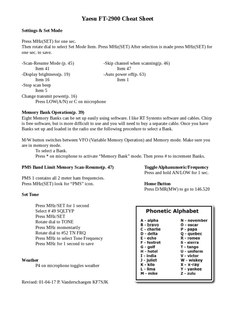 FT 2900 Cheat Sheet | PDF