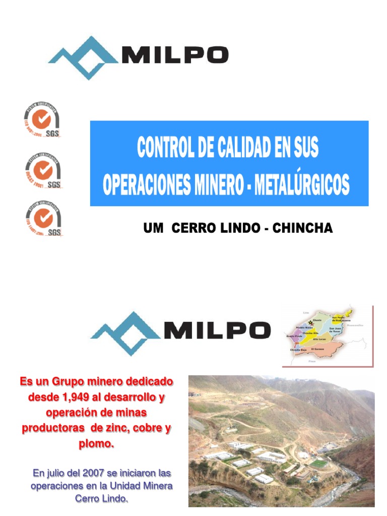 Milpo Cerro Lindo Ica | PDF | Minería | Naturaleza