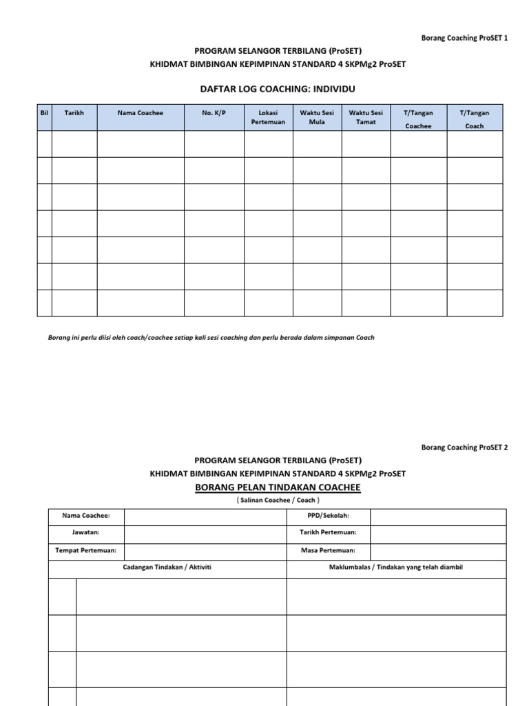 Borang Kasih 2,3,4, 2018 Proset | PDF