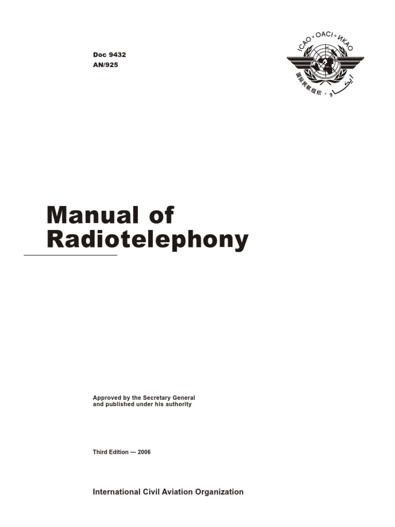 9432 Manual of Radiotelephony PDF | PDF | Air Traffic Control ...