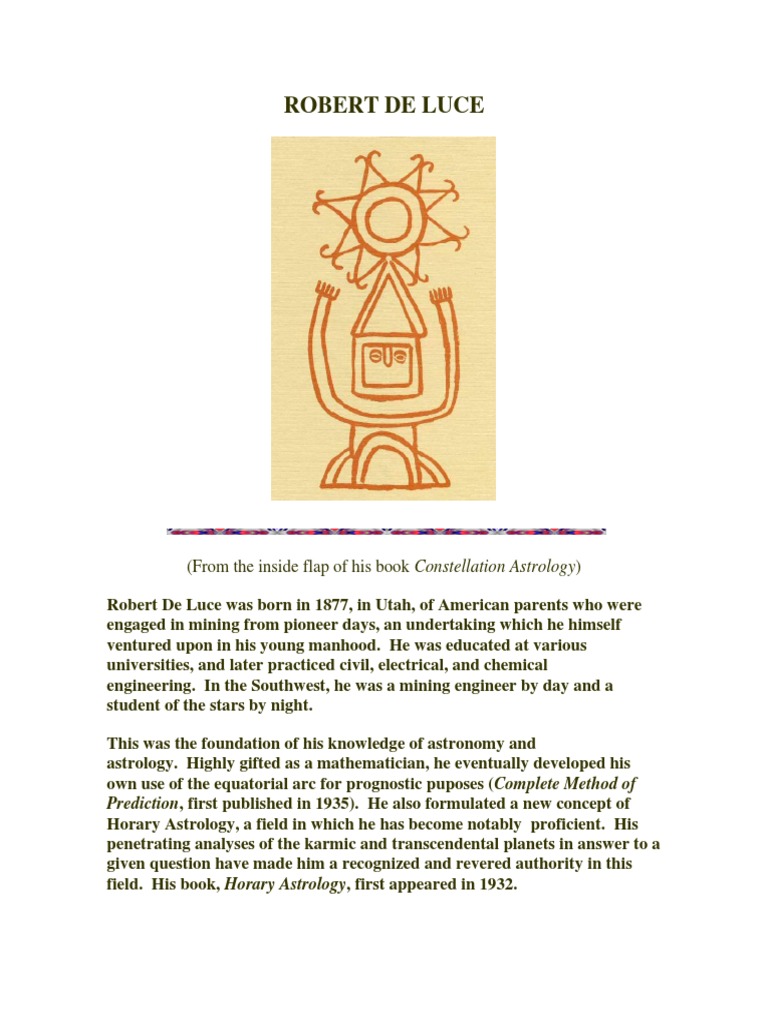 Robert de Luce | PDF | Astrology | Superstitions