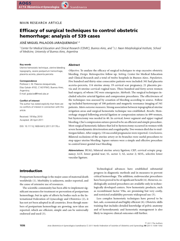 ACOG Practice Bulletin No 183 Postpartum-Hemorrhage-2017 | PDF | Uterus ...