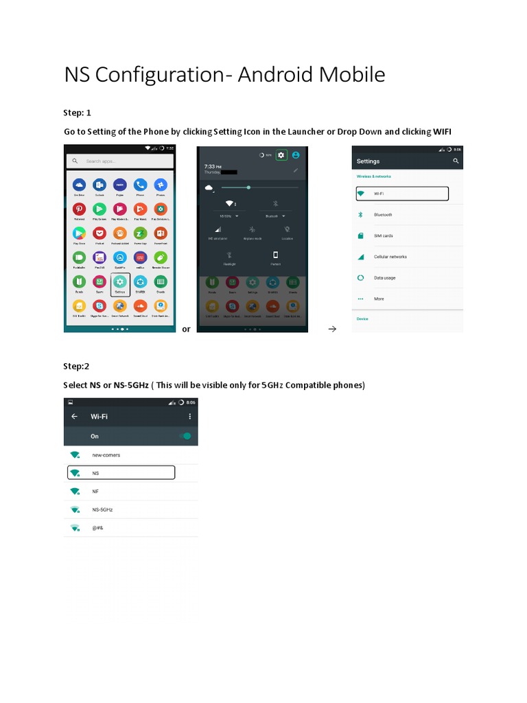 How To Configure NS in Android Mobiles - 2 | PDF