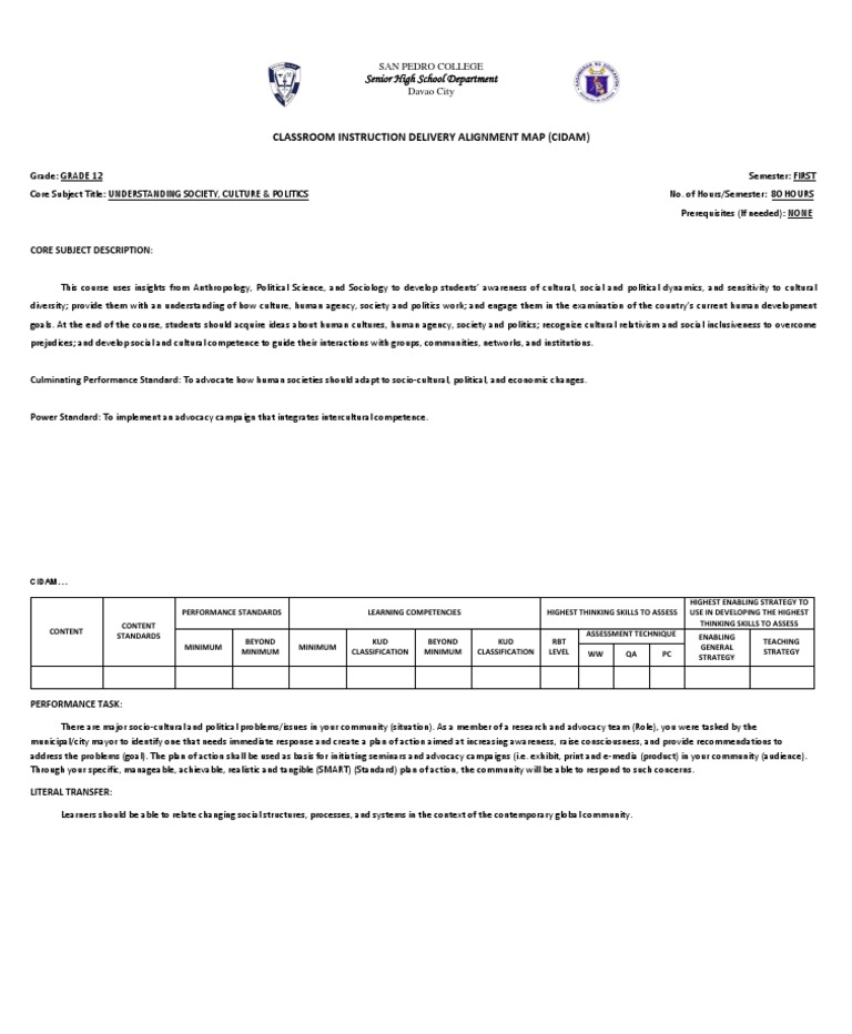CIDAM Template | PDF | Community | Teachers
