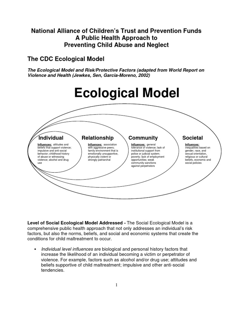 CDC's Ecological Model for Child Abuse Prevention | PDF | Violence ...