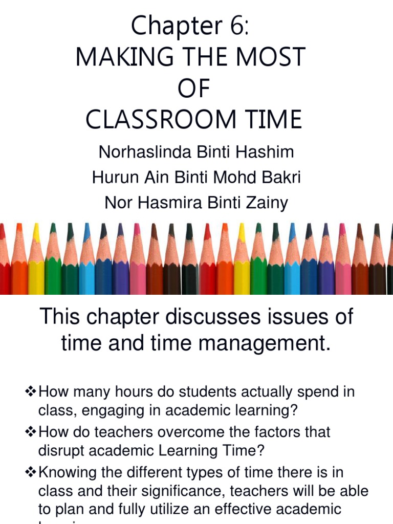 Making The Most of Classroom Time | PDF | Teachers | Pedagogy