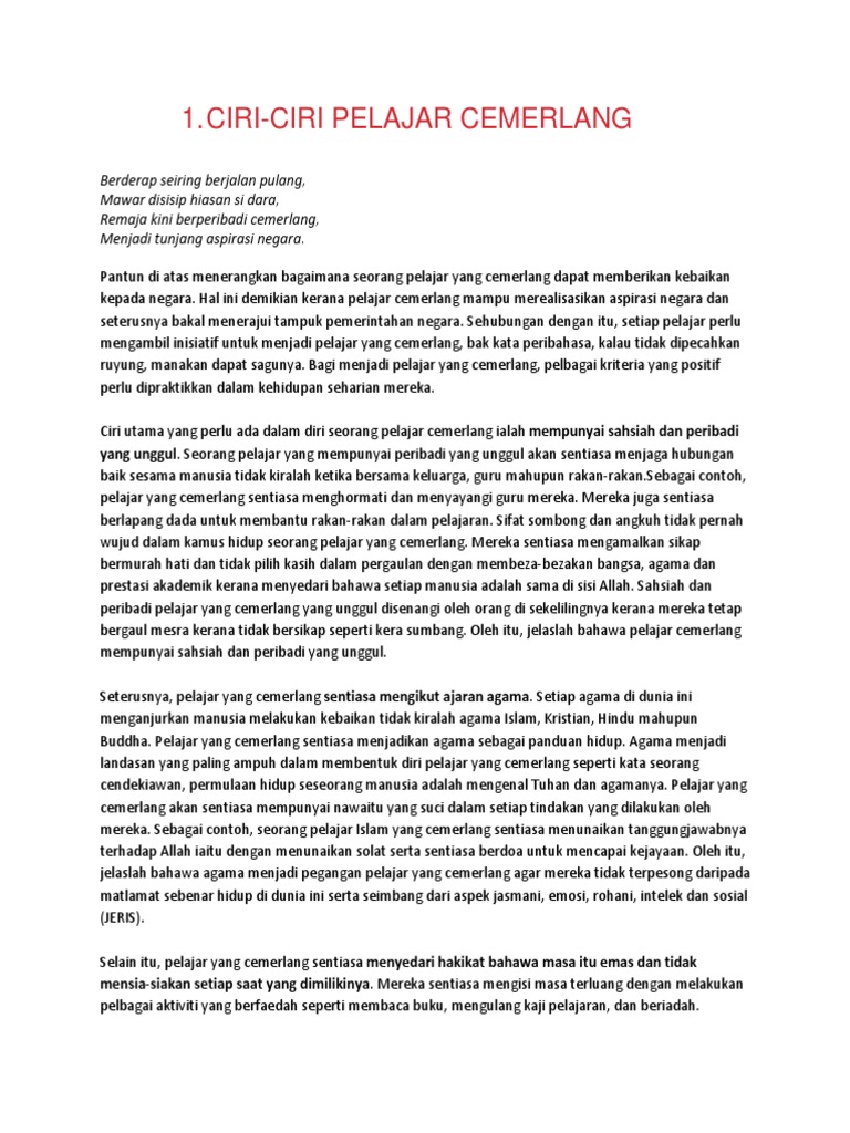 Karangan Contoh SPM | PDF