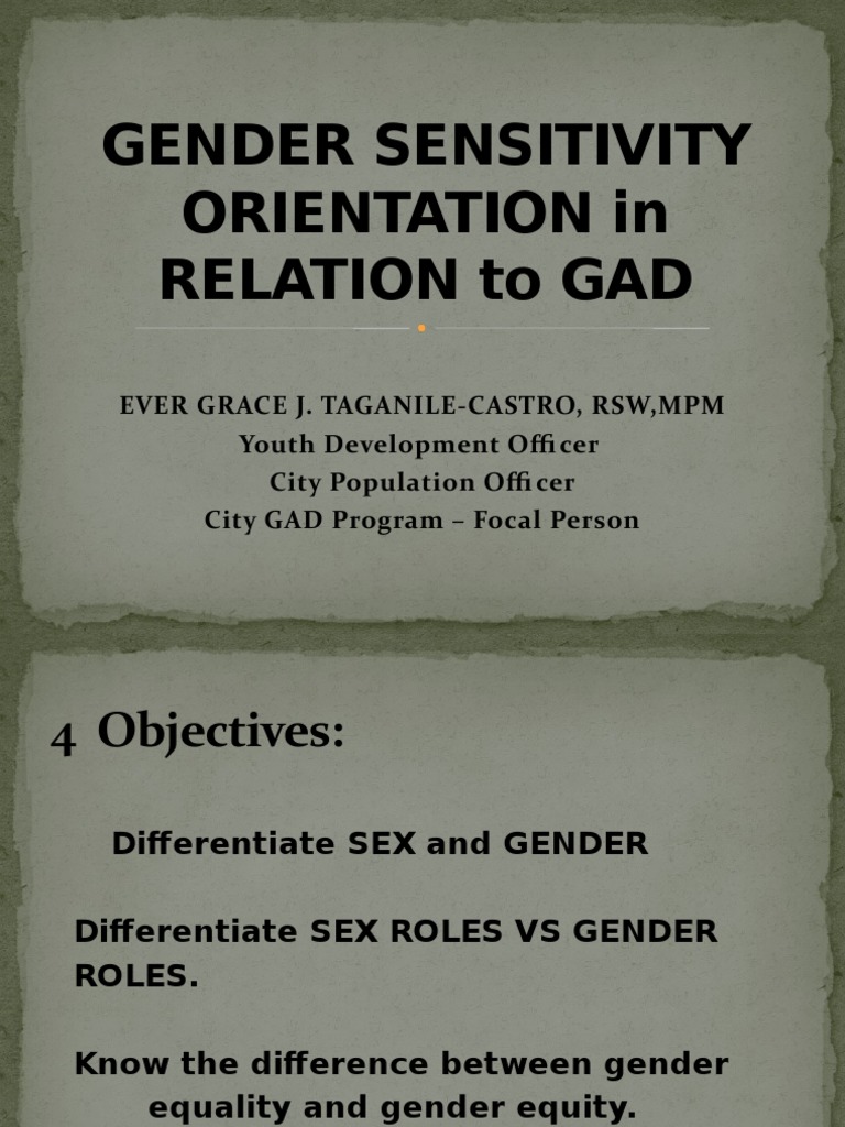 Gender Sensitivity Orientation Guide | PDF | Gender | Gender Studies