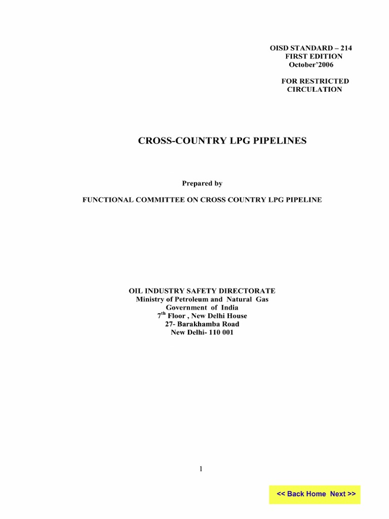 Oisd STD-214 | PDF | Pipeline Transport | Liquefied Petroleum Gas