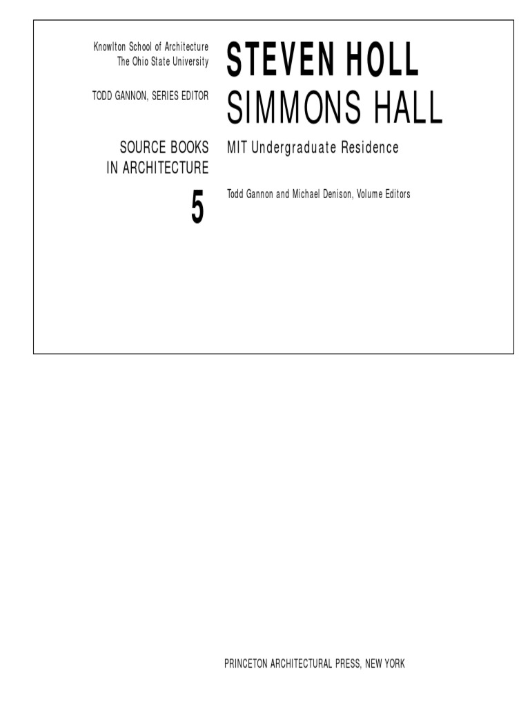 Steven Holl - Simmons Hall | PDF | Massachusetts Institute Of ...