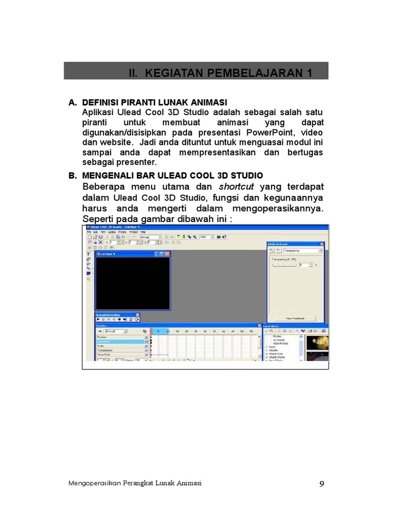 Panduan Ulead Cool 3D Studio | PDF | Seni | Komputer