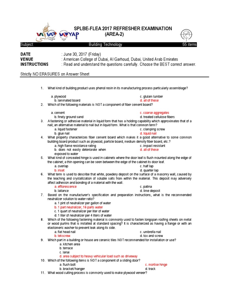 Building Technology 2 Answer Key | PDF | Truss | Column