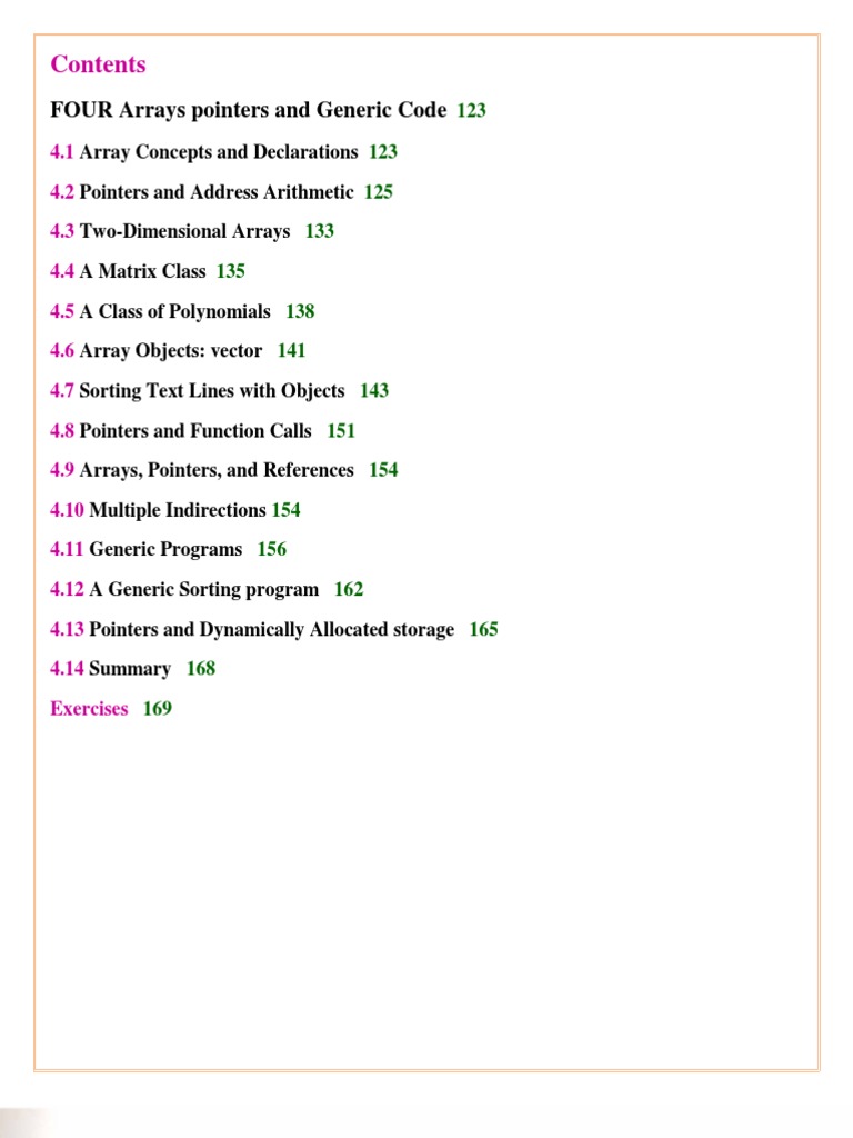 Standard C With Object Oriented Programming Book Ch 4 Pdf Pointer Computer Programming 0408