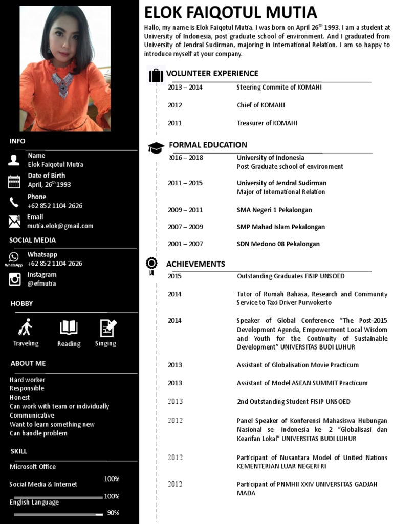 Contoh CV | PDF | Behavior Modification